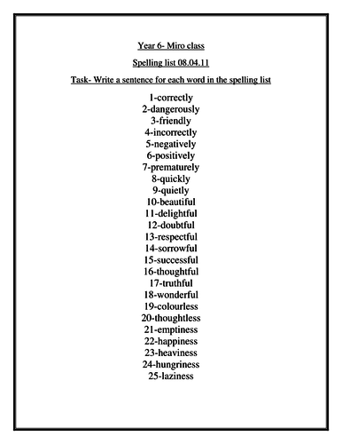 Year 5/6 spelling bundle with differentiation, plus every week of ...