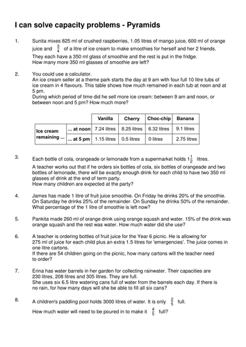 A selection of 50+ documents worded problems ideal for KS2 SATs ...