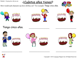 Spanish Age Audio Presentation, Activity Sheet and Lesson Plan ...