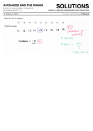 GCSE 9-1 Exam Question Practice (Averages + The Range) | Teaching Resources