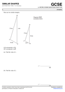 GCSE 9-1 Exam Question Practice (Similar Shapes) | Teaching Resources