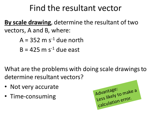 Calculating Resultant Vectors - A Level Physics (OCR A) | Teaching ... Calculating Resultant Vectors - A Level Physics (OCR A) | Teaching ...