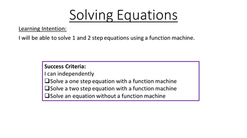 Solving linear equations | Teaching Resources
