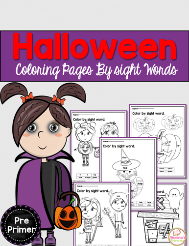 Halloween Coloring Pages By Sight Words | Teaching Resources