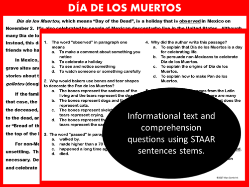 Digital/Print ESCAPE ROOM/ Dia de los Muertos Informational Text and ...