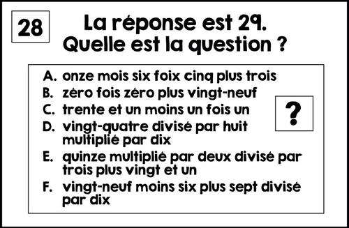 FRENCH NUMBERS 0-31 CHALLENGE CARDS | Teaching Resources