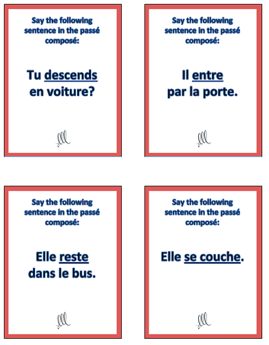 GCSE FRENCH: Être ou Avoir - Passé Composé Board Game | Teaching Resources