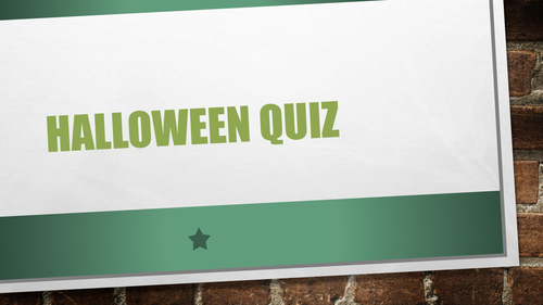 Halloween Quiz | Teaching Resources