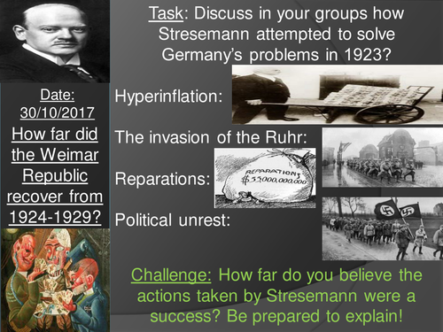 Weimar Germany/Hitler's rise to power GSCE (Scheme of work) | Teaching ...