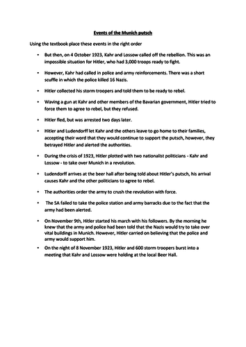 Weimar Germany/Hitler's rise to power GSCE (Scheme of work) | Teaching ...