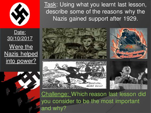 Weimar Germany/Hitler's rise to power GSCE (Scheme of work) | Teaching ...
