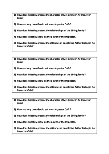 An Inspector Calls lesson plans and resources | Teaching Resources