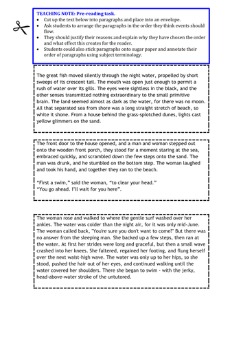 AQA GCSE English Paper 1 Q3 Examining Structure in an unseen text ...