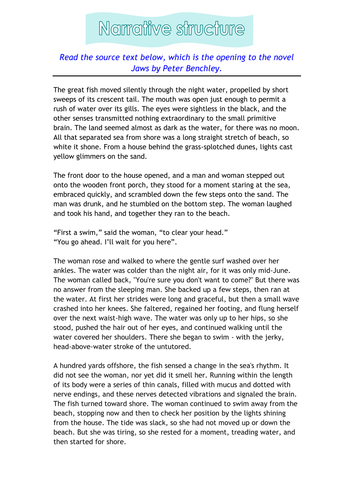 AQA GCSE English Paper 1 Q3 Examining Structure in an unseen text ...