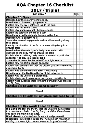 AQA (9-1) GCSE Triple Physics Revision Checklists (with equations and ... AQA (9-1) GCSE Triple Physics Revision Checklists (with equations and ...