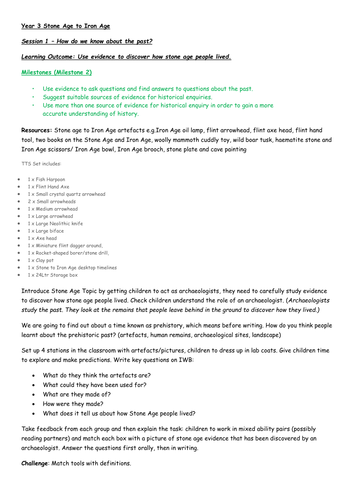 Year 3 Stone Age to Iron Age Lesson Planning | Teaching Resources