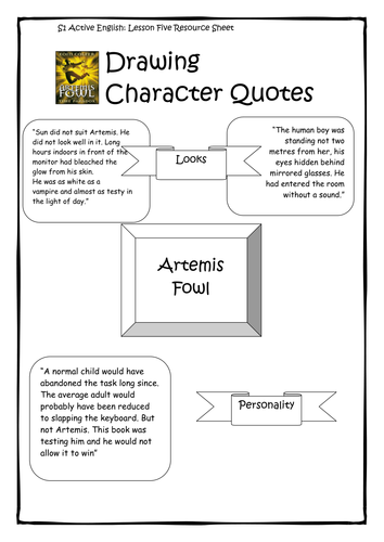 Artemis Fowl - Eoin Colfer Worksheets | Teaching Resources