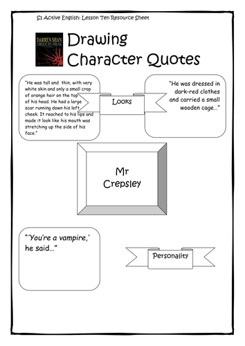 Cirque du Freak - Darren Shan Worksheets | Teaching Resources