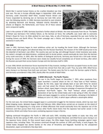 A Brief History Of World War II - Reading Comprehension Worksheet ...