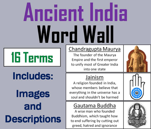 Ancient India Word Wall Cards | Teaching Resources