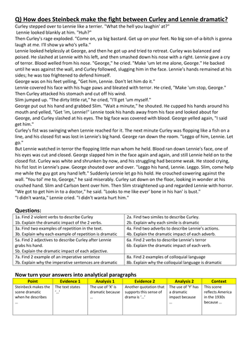 Chapter 3 Of Mice and Men 3 lessons | Teaching Resources