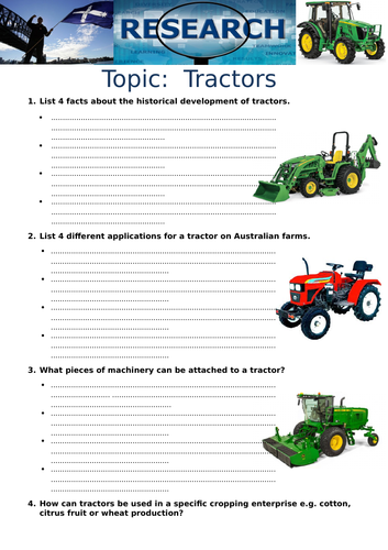 Farm Tools and Machinery unit of work | Teaching Resources