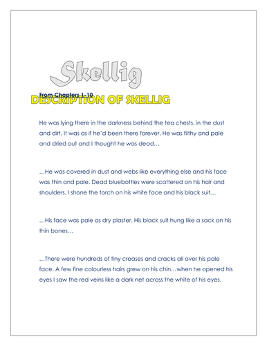 Skellig - The Development of Skellig! | Teaching Resources