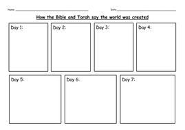 Creation Stories Christian Jewish Storyboard including editable ...