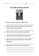 Eric Liddell Guided Research Sheet Christianity Beliefs and Values ...