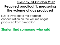 New AQA GCSE 9-1 Topic 6: Rates of reaction required practicals (effect ...