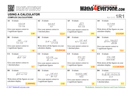 GCSE Revision (Using a Calculator) | Teaching Resources