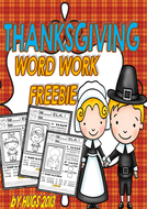 Thanksgiving Word Work Freebie for Little Kids | Teaching Resources
