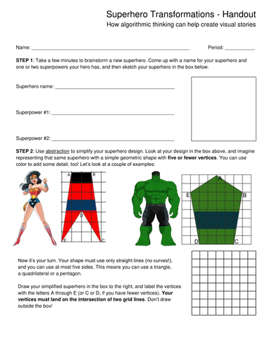 Superhero Transformations | Teaching Resources