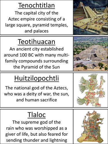Aztec Empire Word Wall Cards | Teaching Resources
