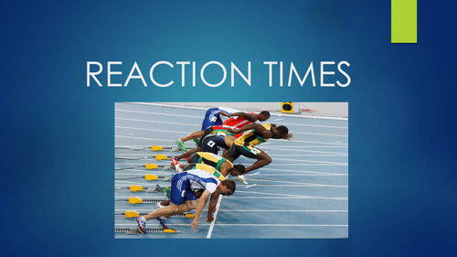 Reaction Times | Teaching Resources
