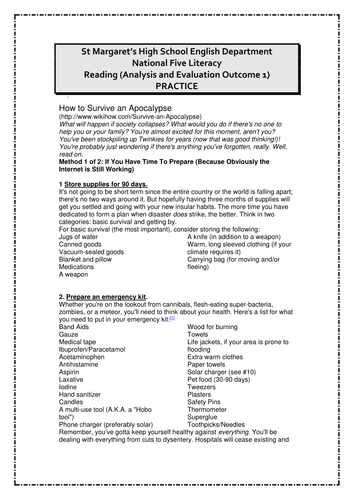 Zombie Apocalypse Unit | Teaching Resources