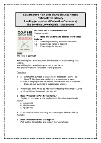 Zombie Apocalypse Unit | Teaching Resources
