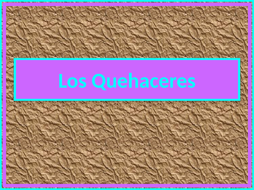 Quehaceres (Chores in Spanish) PowerPoint | Teaching Resources
