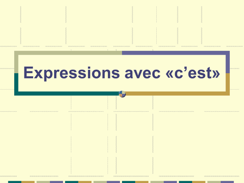 Expressions avec C'est French Adjectives PowerPoint | Teaching Resources