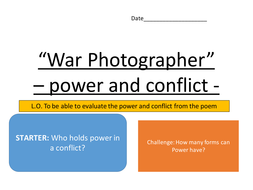 WAR PHOTOGRAPHER poem (intro, analysis, power and conflict) | Teaching ...