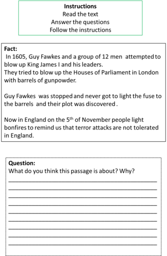 Guy Fawkes - Bonfire night lesson | Teaching Resources