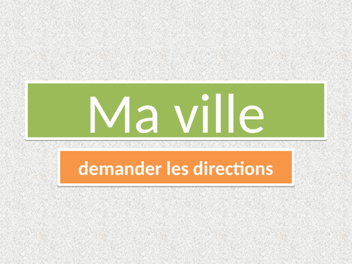 Endroits (Places in French) Ville PowerPoint | Teaching Resources