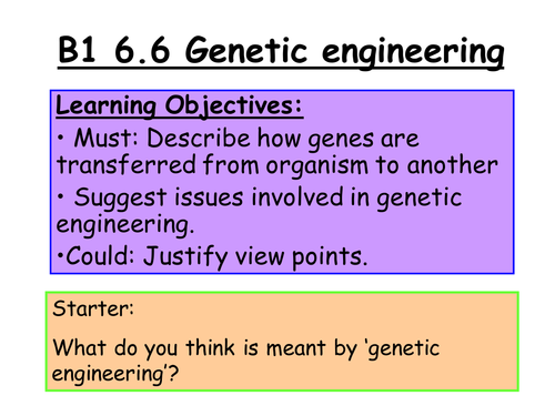 New GCSE Variation_ Lesson 4_B2_Extinction and Genetic engineering ...