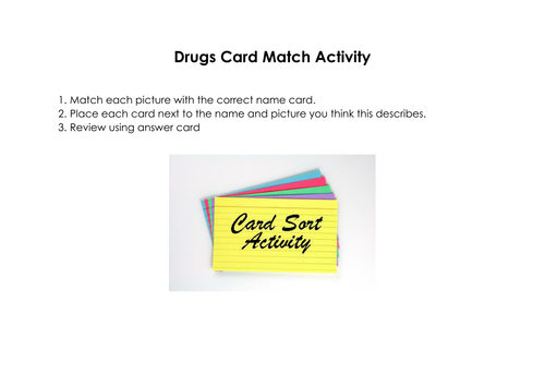 PSHE: Drugs Education: Legal and Illegal Drugs | Teaching Resources