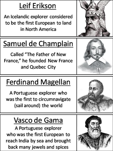 Early European Explorers Word Wall Cards | Teaching Resources