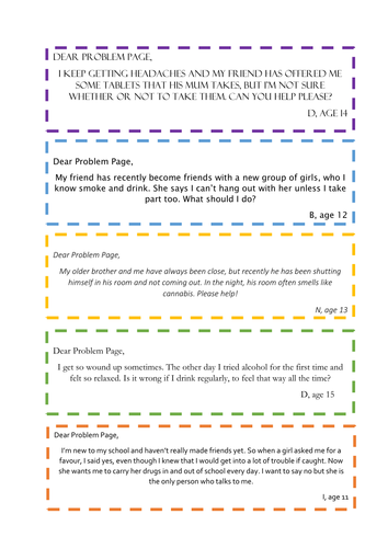PSHE: Drugs Education: Situations Involving Legal and Illegal Drugs ...