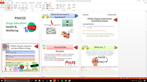 PSHE: Drugs Education: Physical, Emotional and Social Effects of Drugs ...