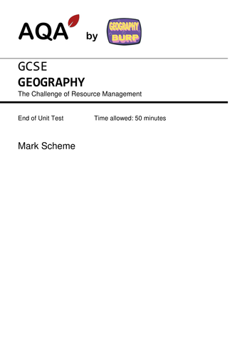 AQA GCSE Geography (9-1) - Practice Exam Paper - The Challenge of ...
