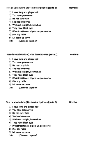 Mira 2 - Module 1 La gente - Units 1-5 | Teaching Resources