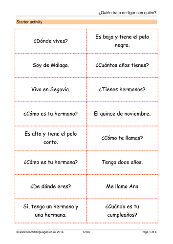 Mira 2 - Module 1 La gente - Units 1-5 | Teaching Resources